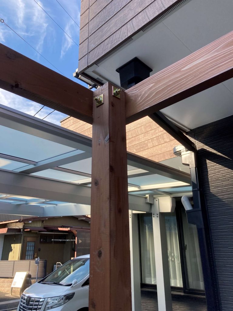 【お客様事例】フレームポーチ | ウッドデッキ材通販サイトmock re: